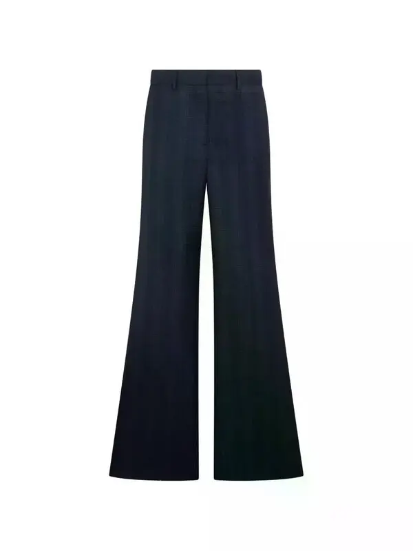 BLAZÉ MILANO Lundy Check-pattern Wide-leg Trousers - Blue