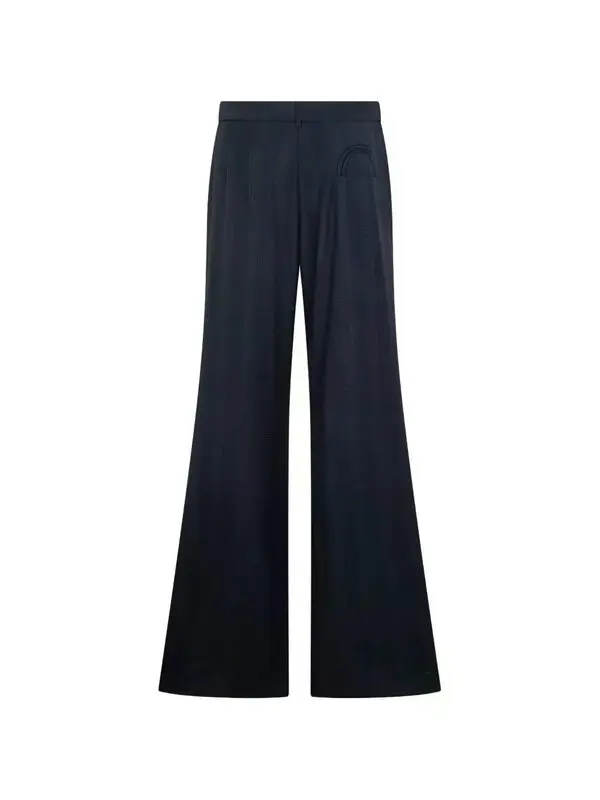 BLAZÉ MILANO Lundy Check-pattern Wide-leg Trousers