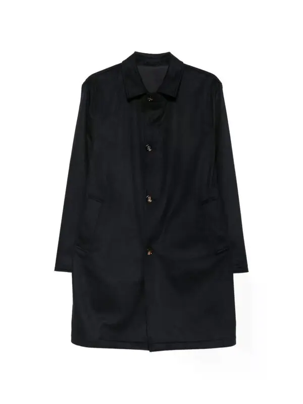 KIRED Cashmere Button-down Coat - Blue