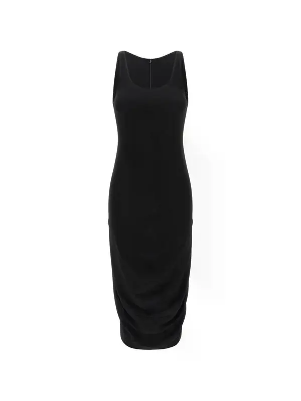 Jacquemus La Robe Regata Draped-back Midi Dress - Black