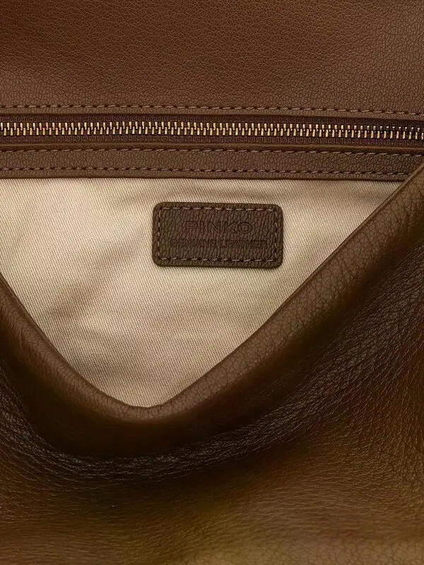 Pinko Love Birds Leather Shoulder Bag