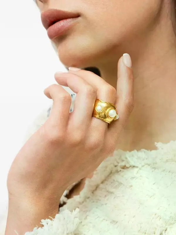 Sylvia Toledano Dune Pearl-embellished Ring - Gold