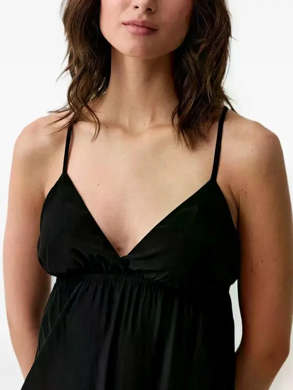BENETTON Sleeveless Maxi Dress With Criss-cross Back - Black