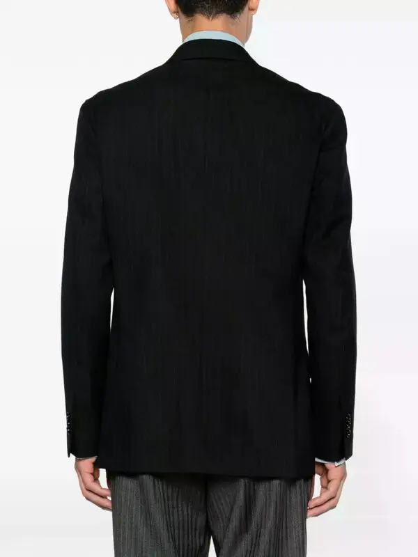 LARDINI Pinstripe Double-breasted Blazer