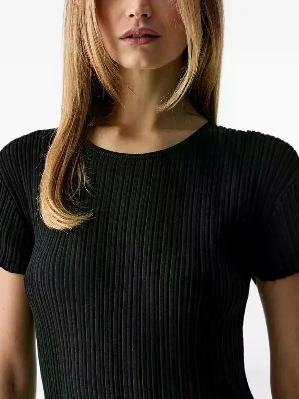 Karl Lagerfeld Ribbed Bubble-hem Dress - Black