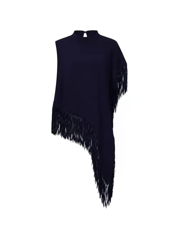 BOSS Fringe-trim Asymmetric Top - Blue