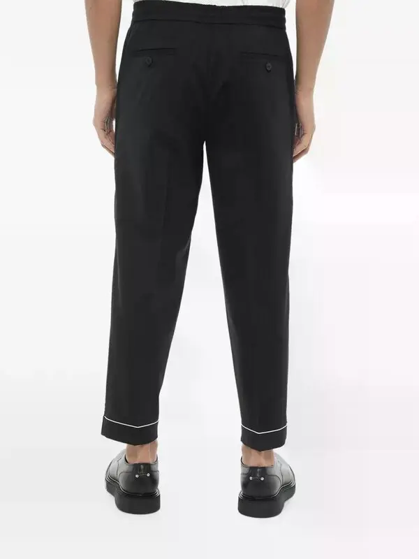 Neil Barrett Elasticated-waistband Turn-up Trousers