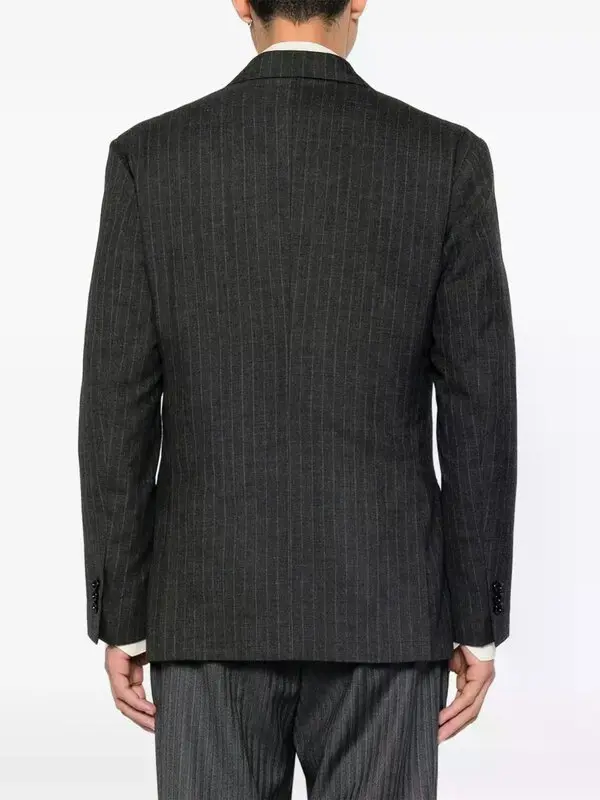 LARDINI Pinstripe-pattern Double-breasted Blazer