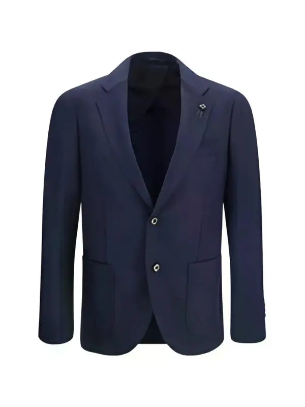 LARDINI Single-breasted Notch-lapel Blazer Jacket