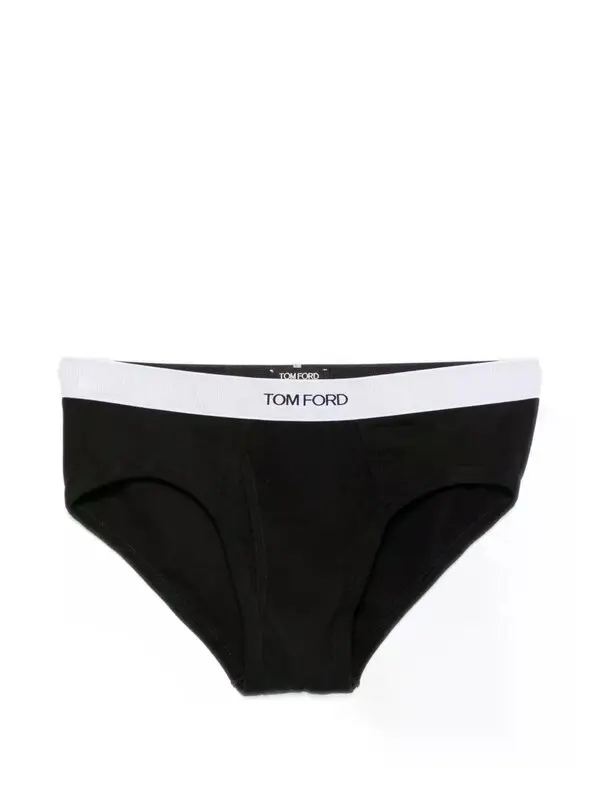 TOM FORD Logo-waistband Briefs - Black