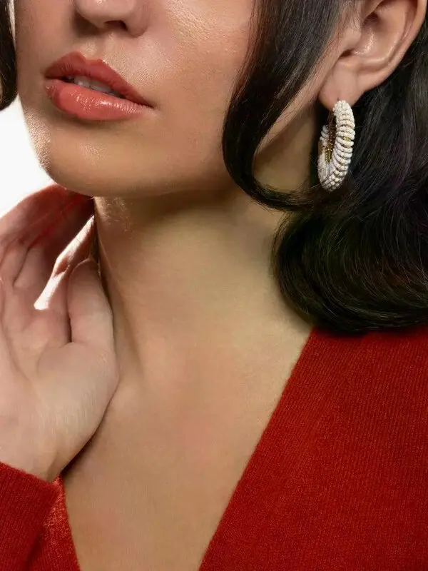 Gas Bijoux Izzia Beaded Hoop Earrings