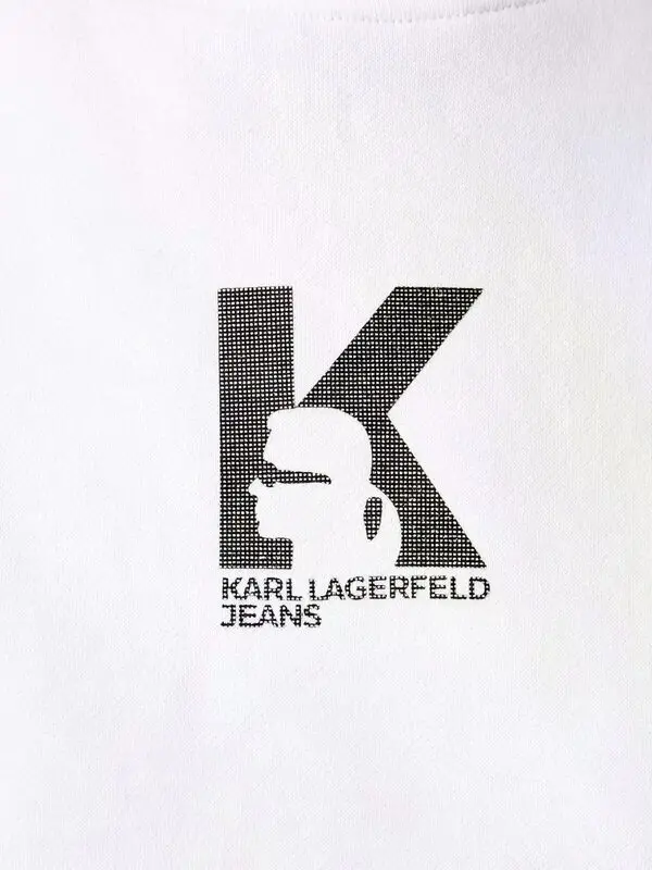 Karl Lagerfeld Logo Print Crewneck Sweatshirt