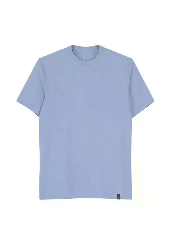 Boggi Milano T-shirt In Stretch Supima Cotton Jersey - Blue