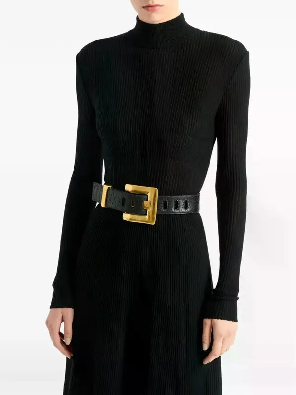 Balmain Anthem Smooth Leather Belt