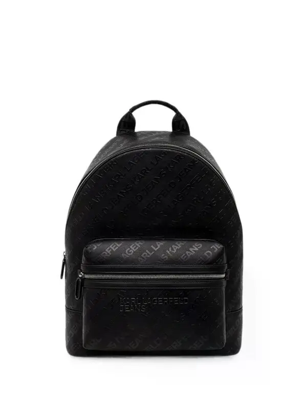 Karl Lagerfeld All-over Logo-embossed Backpack - Black