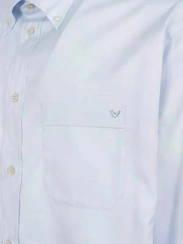 Valentino Garavani Vgold-plaque Pocket Shirt