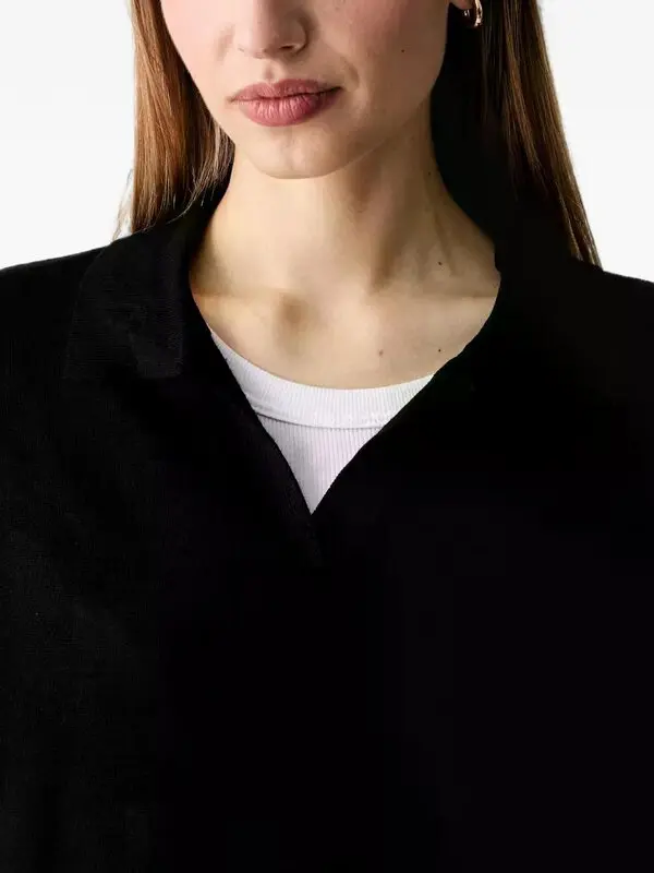Karl Lagerfeld Polo-collar Sweater With Embroidered Logo