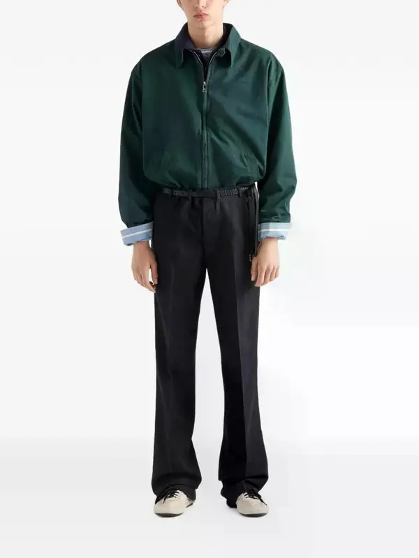 Prada Long-sleeved Cotton Polo Shirt