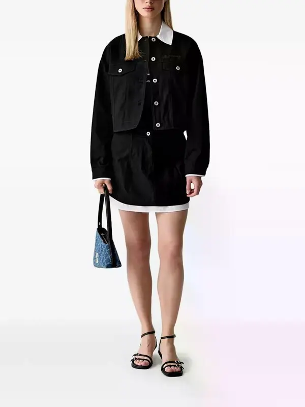 Karl Lagerfeld Logo-embroidered Layered Mini Skirt
