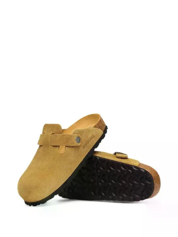 BIRKENSTOCK Suede Buckle-fastening Mules - Brown