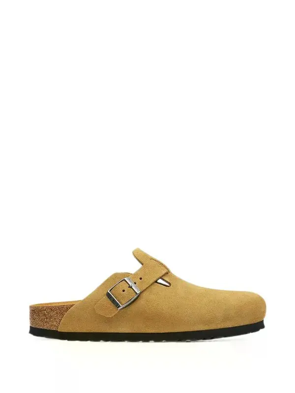 BIRKENSTOCK Suede Buckle-fastening Mules - Brown