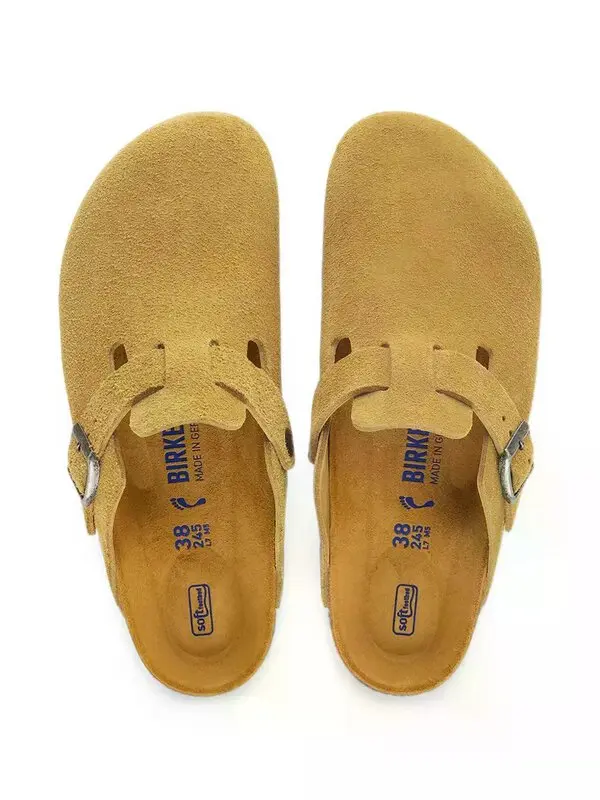 BIRKENSTOCK Suede Buckle-fastening Mules - Brown
