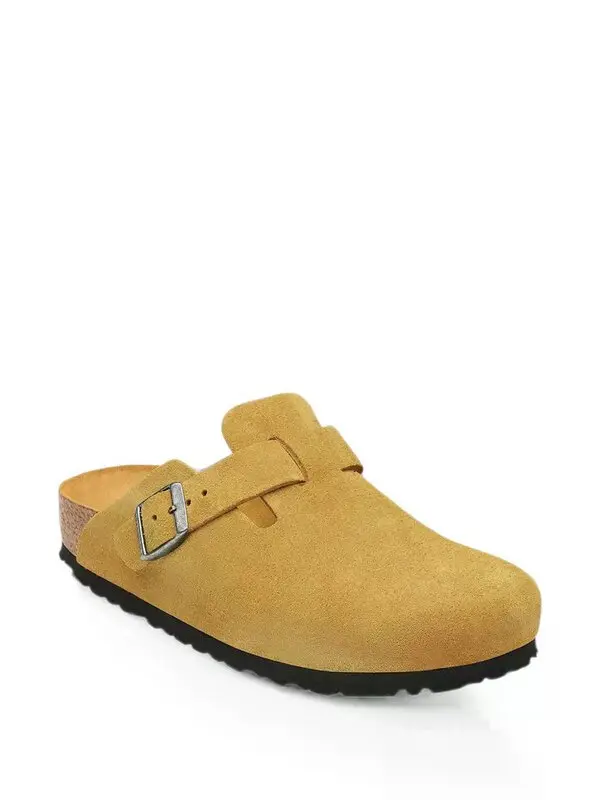 BIRKENSTOCK Suede Buckle-fastening Mules - Brown