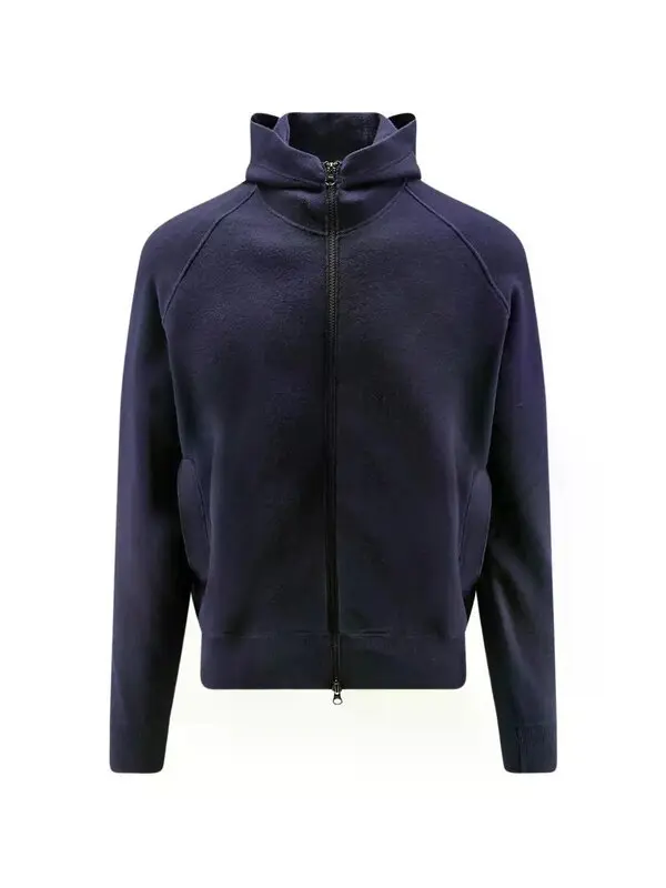 Stone Island Logo-patch Zip-up Hoodie - Blue