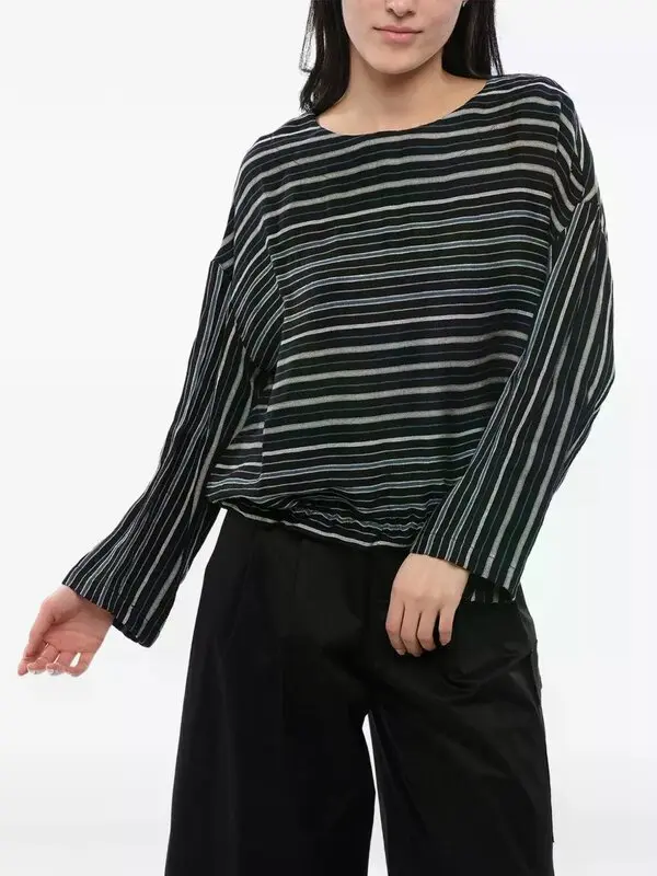 Woolrich Striped Long-sleeve Blouse - Black