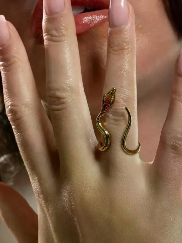 Gas Bijoux Naja Snake Motif Ring