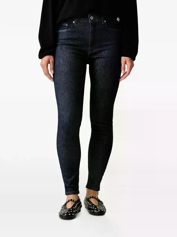 Karl Lagerfeld Logo-patch Skinny Jeans - Blue