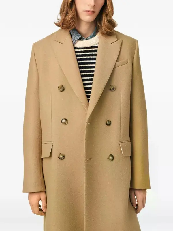 AMI Paris Double Breasted Wool Coat