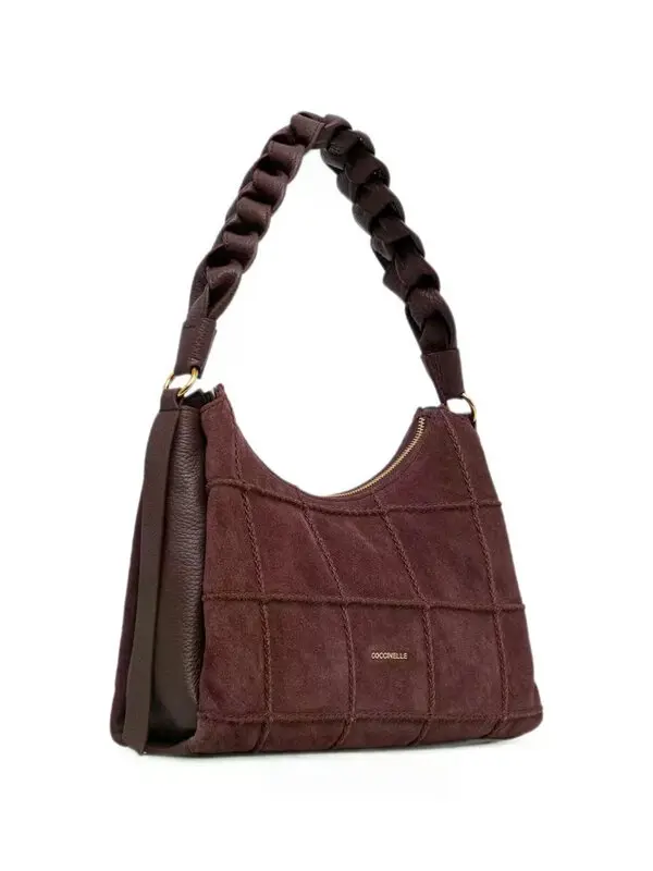COCCINELLE Quilted Braided-handle Shoulder Bag - Brown