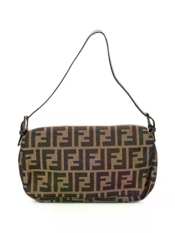 Fendi Baguette Logo Plaque Shoulder Bag
