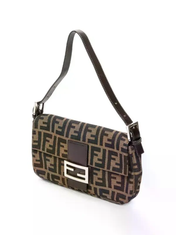 Fendi Baguette Logo Plaque Shoulder Bag
