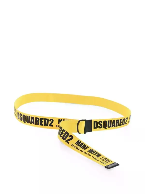 Dsquared2 Logo-print D-ring Belt - Yellow