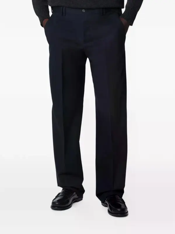 PT TORINO Pressed-crease Tailored Trousers - Blue