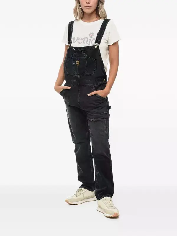 WASHINGTON DEE-CEE Distressed Denim Jumpsuit - Black
