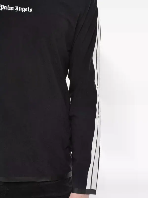 Palm Angels Logo-print Side-stripe T-shirt