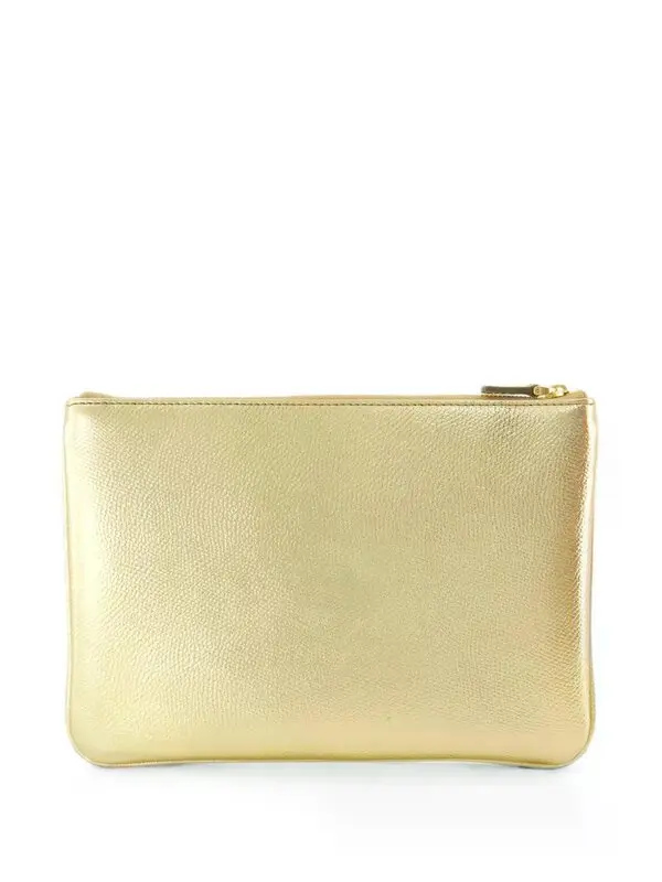 Valentino Garavani Vlogo Signature Crystal-embellished Clutch Bag - Gold