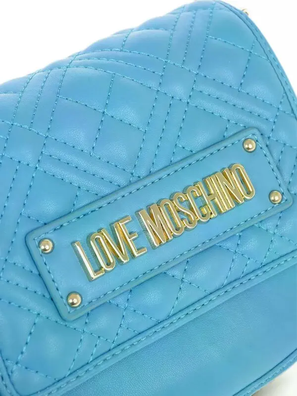 Moschino Quilted Logo Plaque Mini Bag