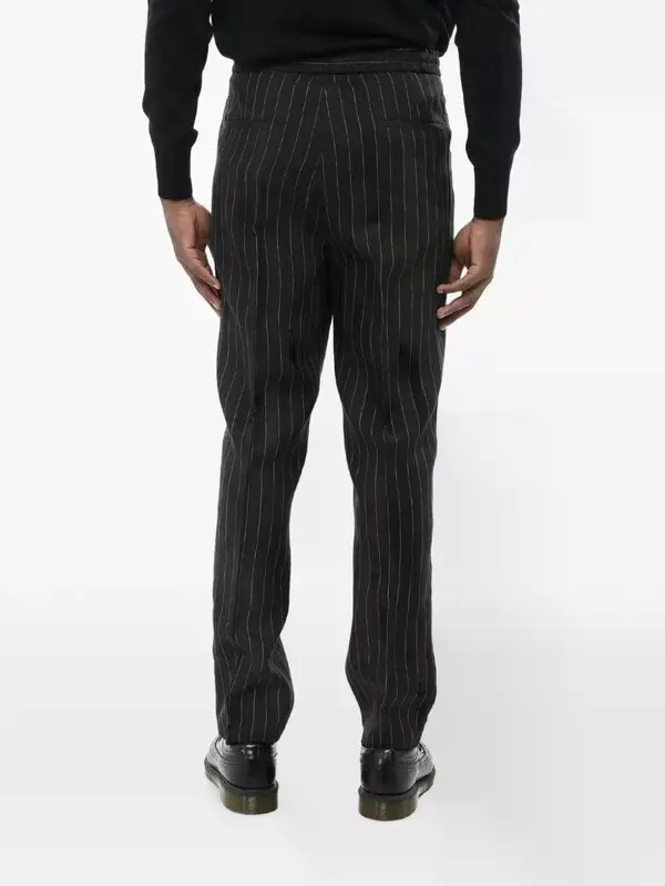 Brunello Cucinelli Pinstriped Trousers - Black