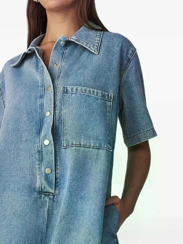 ST MRLO Short Sleeve Denim Jumpsuit