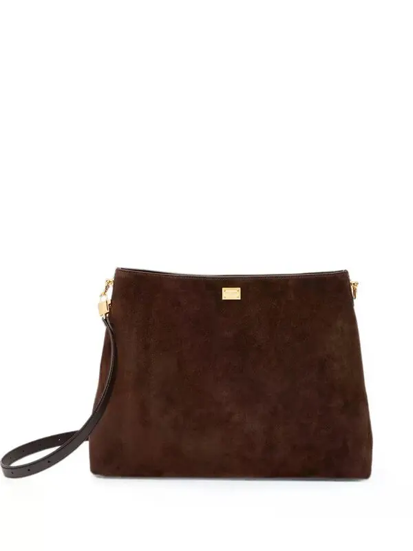 Dolce & Gabbana Suede Cross Body Bag - Brown