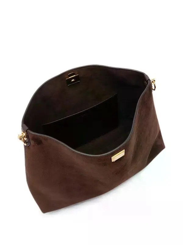 Dolce & Gabbana Suede Cross Body Bag - Brown