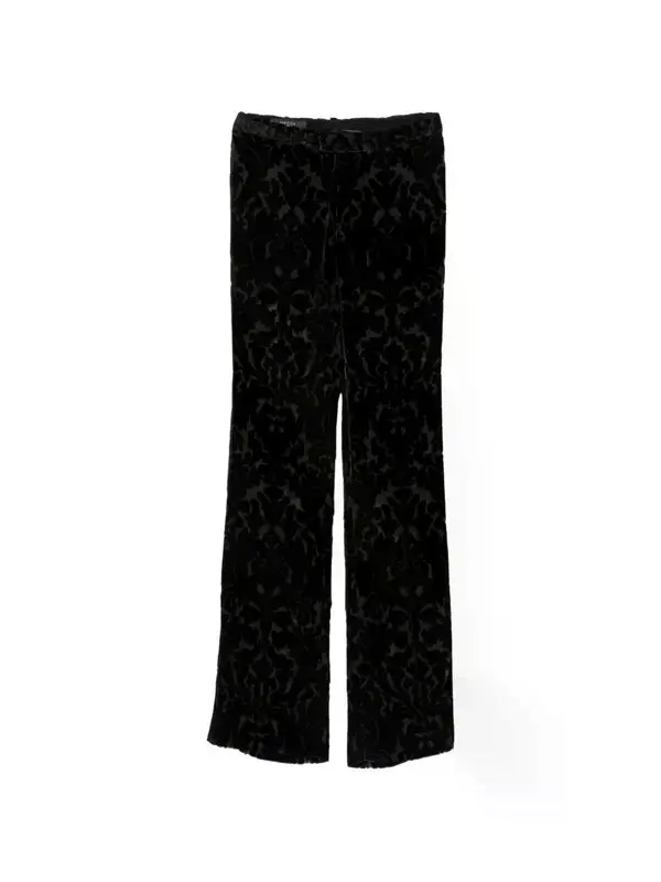 Gucci Gg Damask-pattern Velvet Trousers