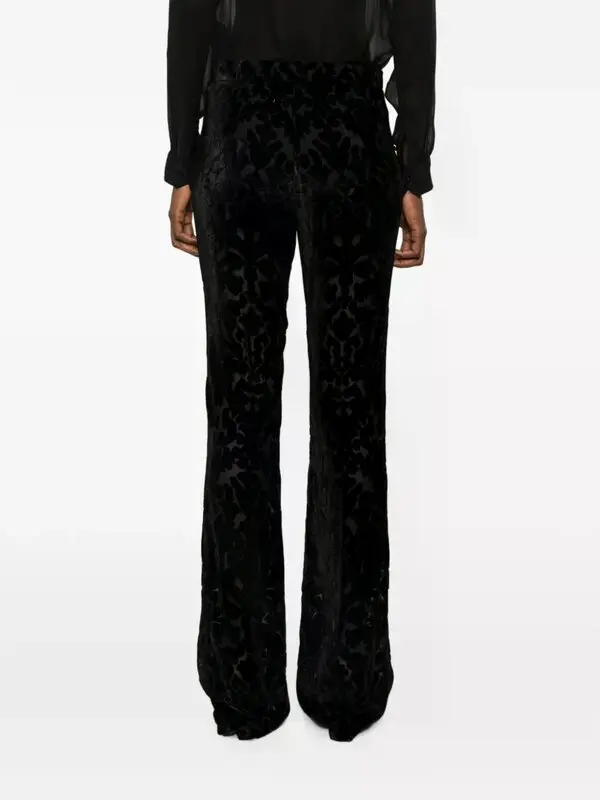 Gucci Gg Damask-pattern Velvet Trousers