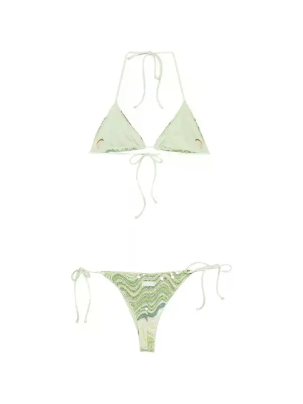 MC2 SAINT BARTH Sequin-embellished Zig-zag Bikini