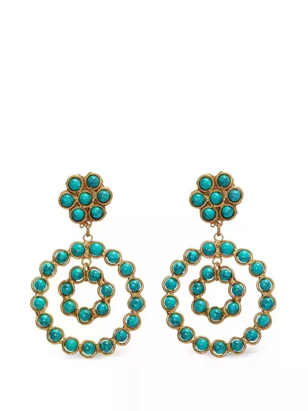 Sylvia Toledano Happy Flower Malachite Earrings - Blue