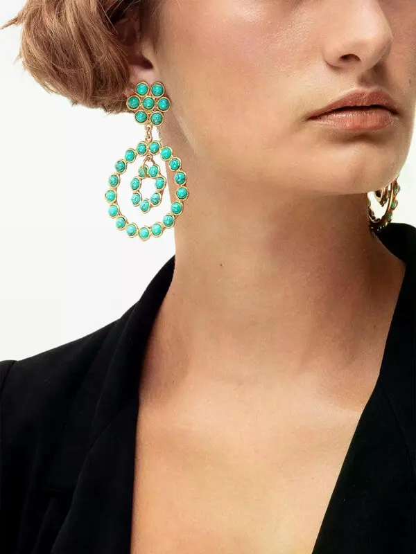 Sylvia Toledano Happy Flower Malachite Earrings